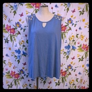 French Laundry | Tops | French Laundry Cotton Tank Top Blue Gray Cami X ...